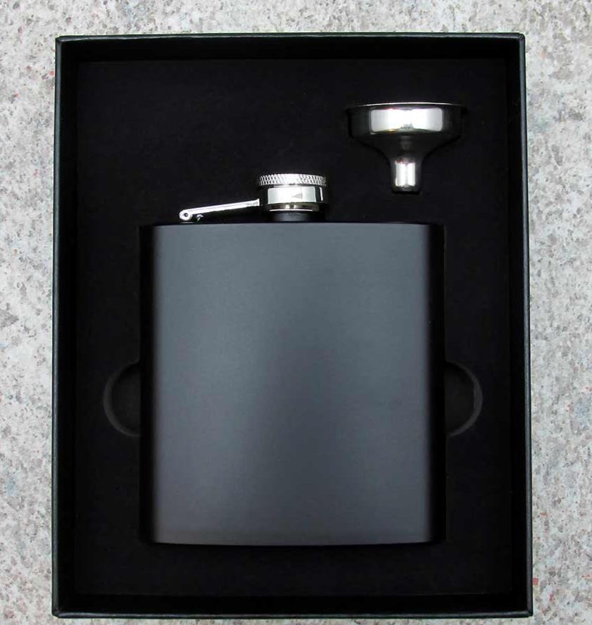 Flask Matte Black Set – Timber 2 Glass